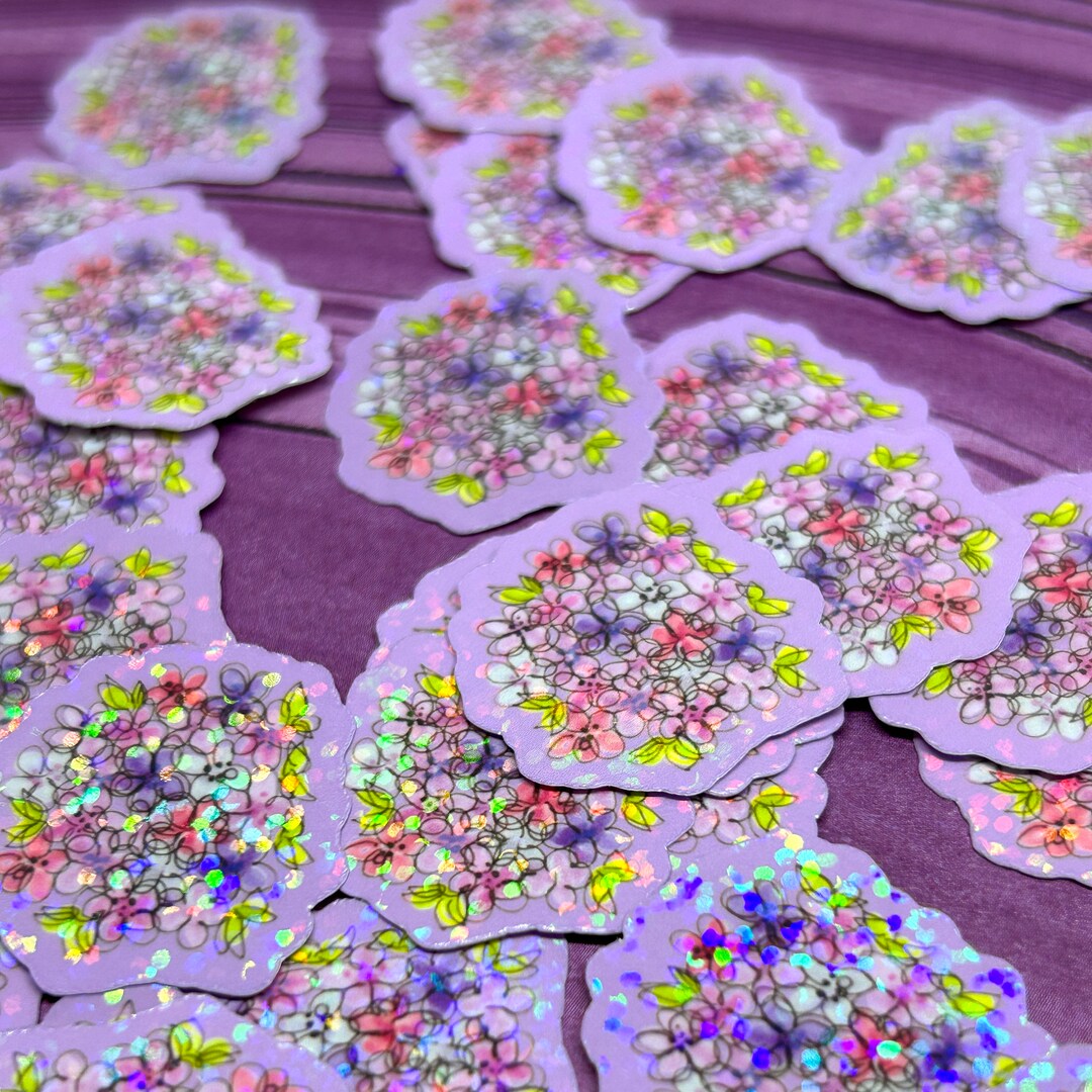 Mini Hydrangea Sticker, Hydrangea Stickers, Mini Hydrangeas, Mini ...