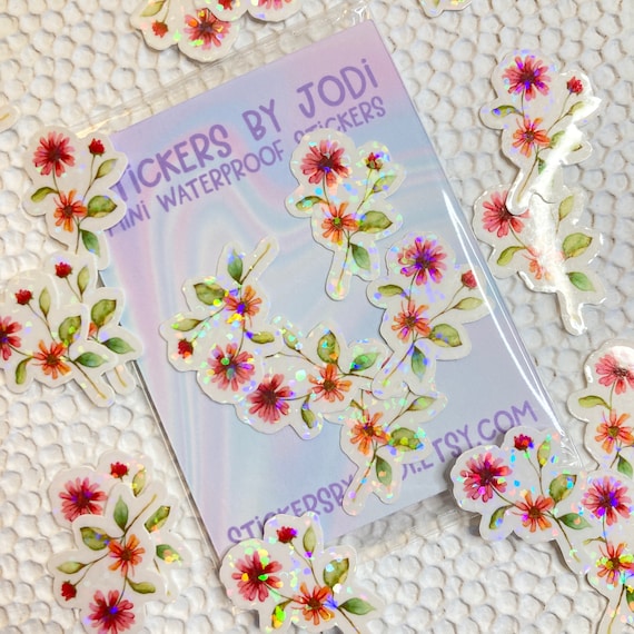 Mini Wildflower Sticker Floral Stickers Mini Flowers - Etsy
