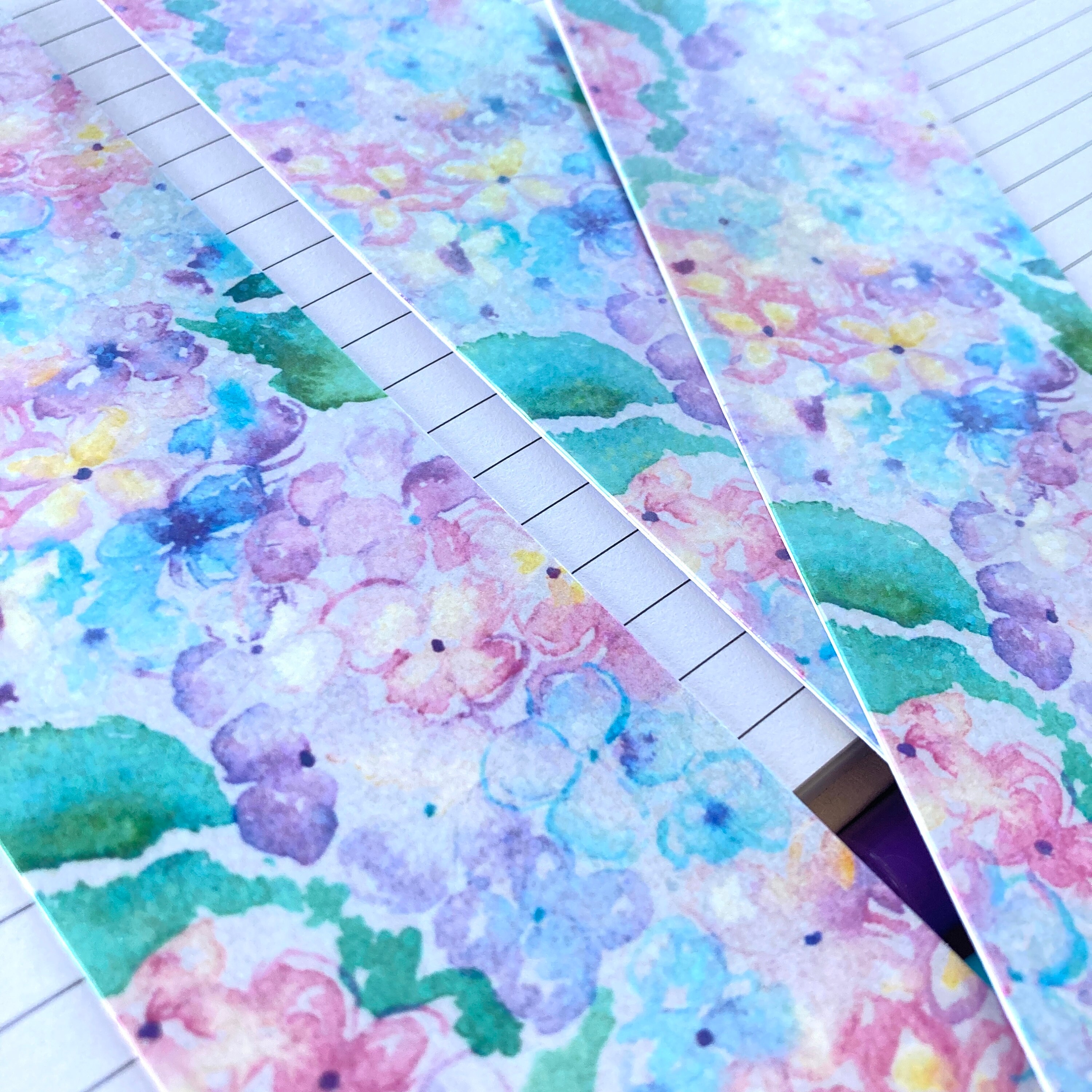 Hydrangea Bookmark, Flower Bookmark, Floral Bookmark, Watercolor ...