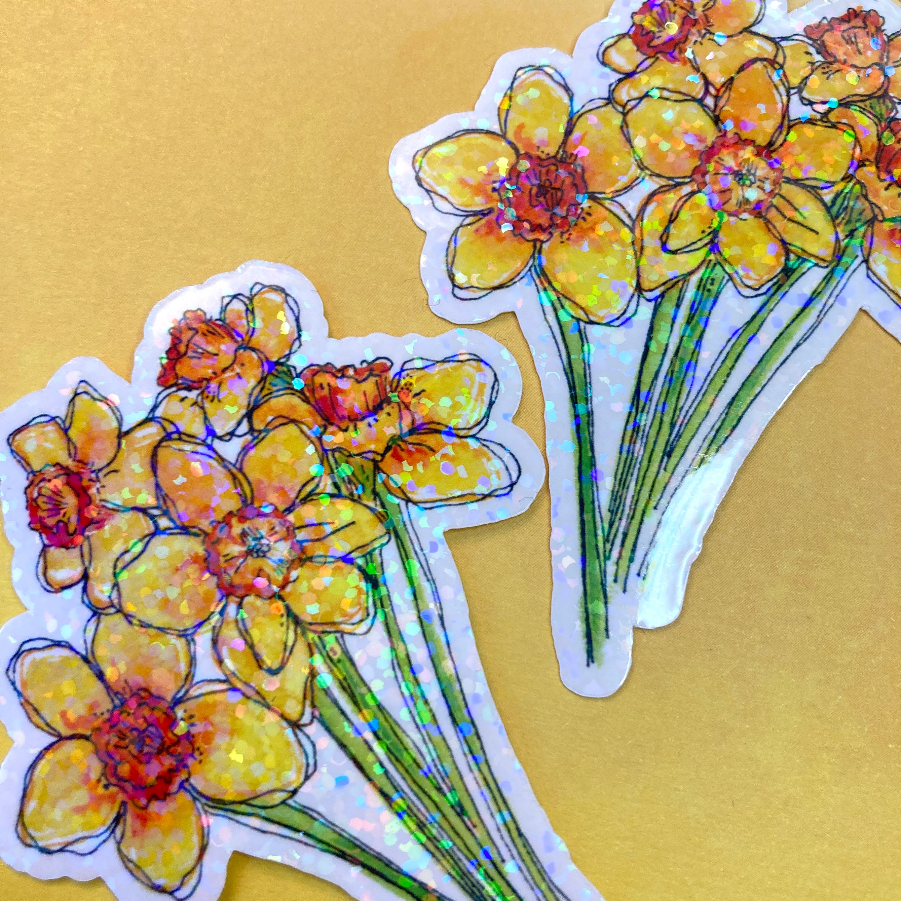 Daffodil Sticker Daffodil Decal Watercolor Flower Floral | Etsy