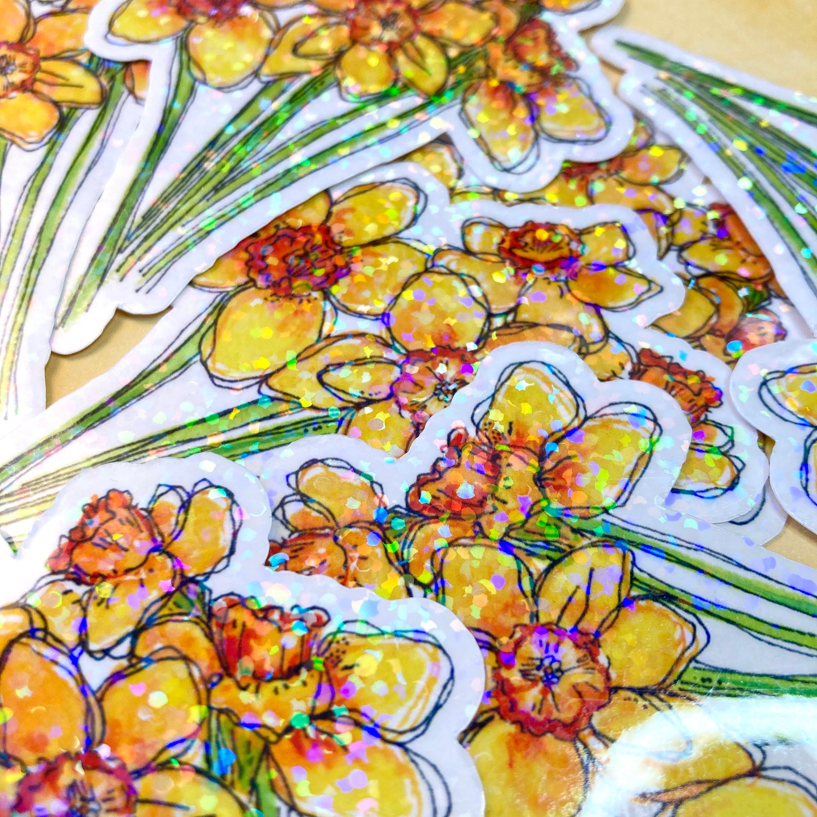 Daffodil Sticker Daffodil Decal Watercolor Flower Floral | Etsy