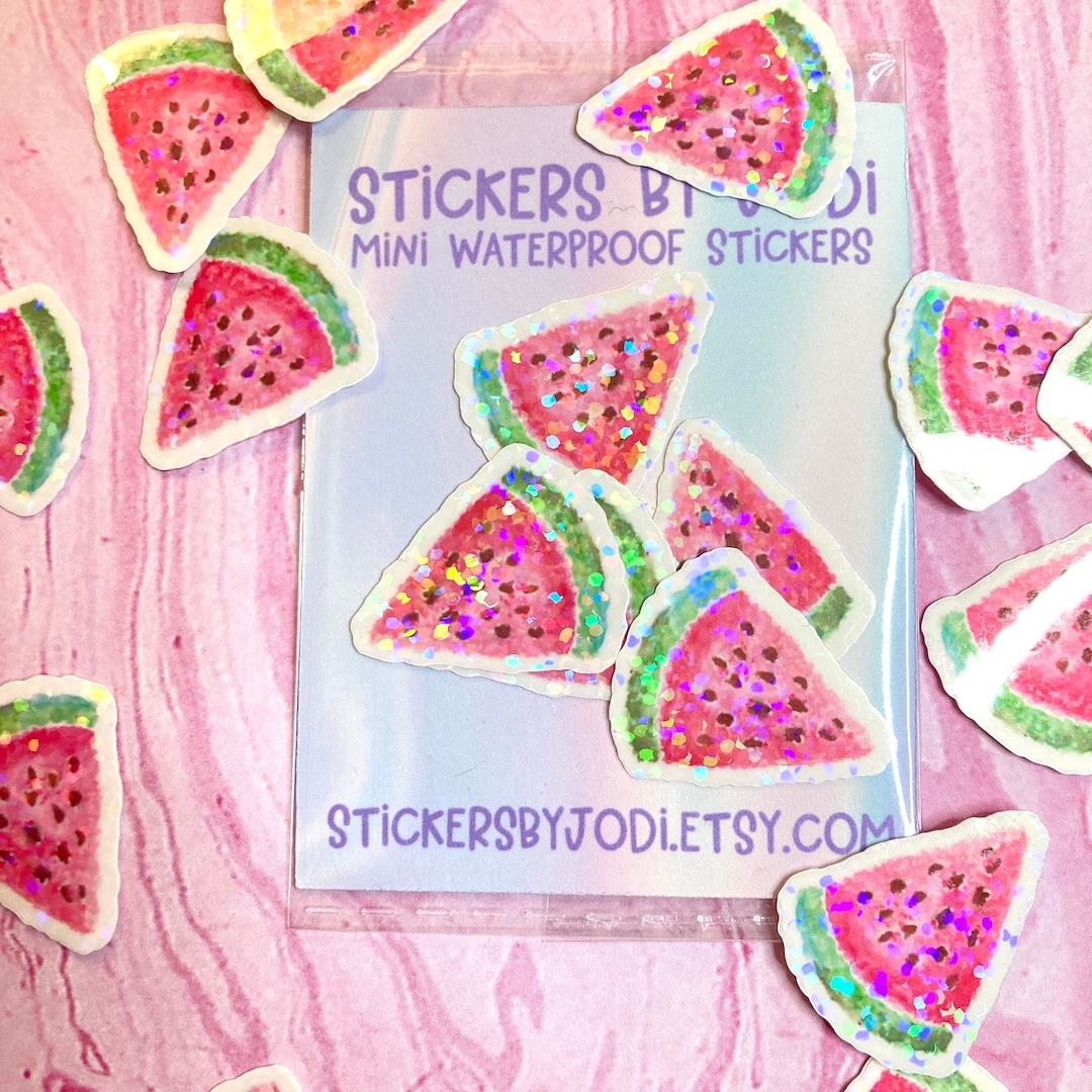 Watermelon Sticker, Watermelon Slice Sticker, Fruit Stickers, Summer ...