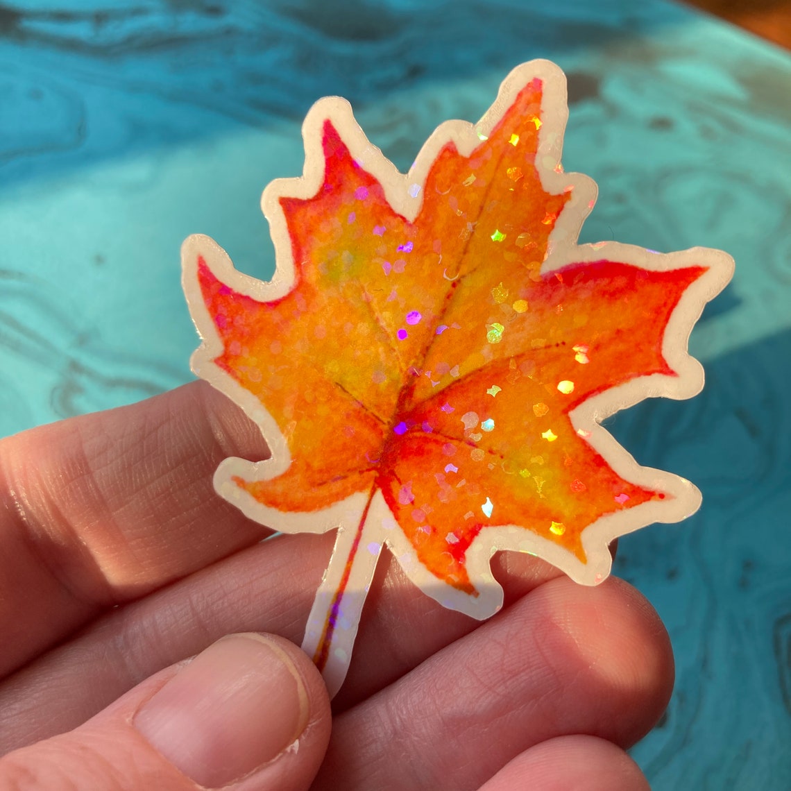 Fall Maple Leaf Sticker Fall Leaves Sticker Vinyl Sticker - Etsy