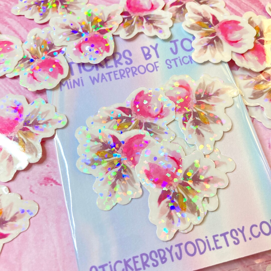 Peony Stickers, Watercolor Peony Stickers, Mini Peonies, Mini Stickers ...