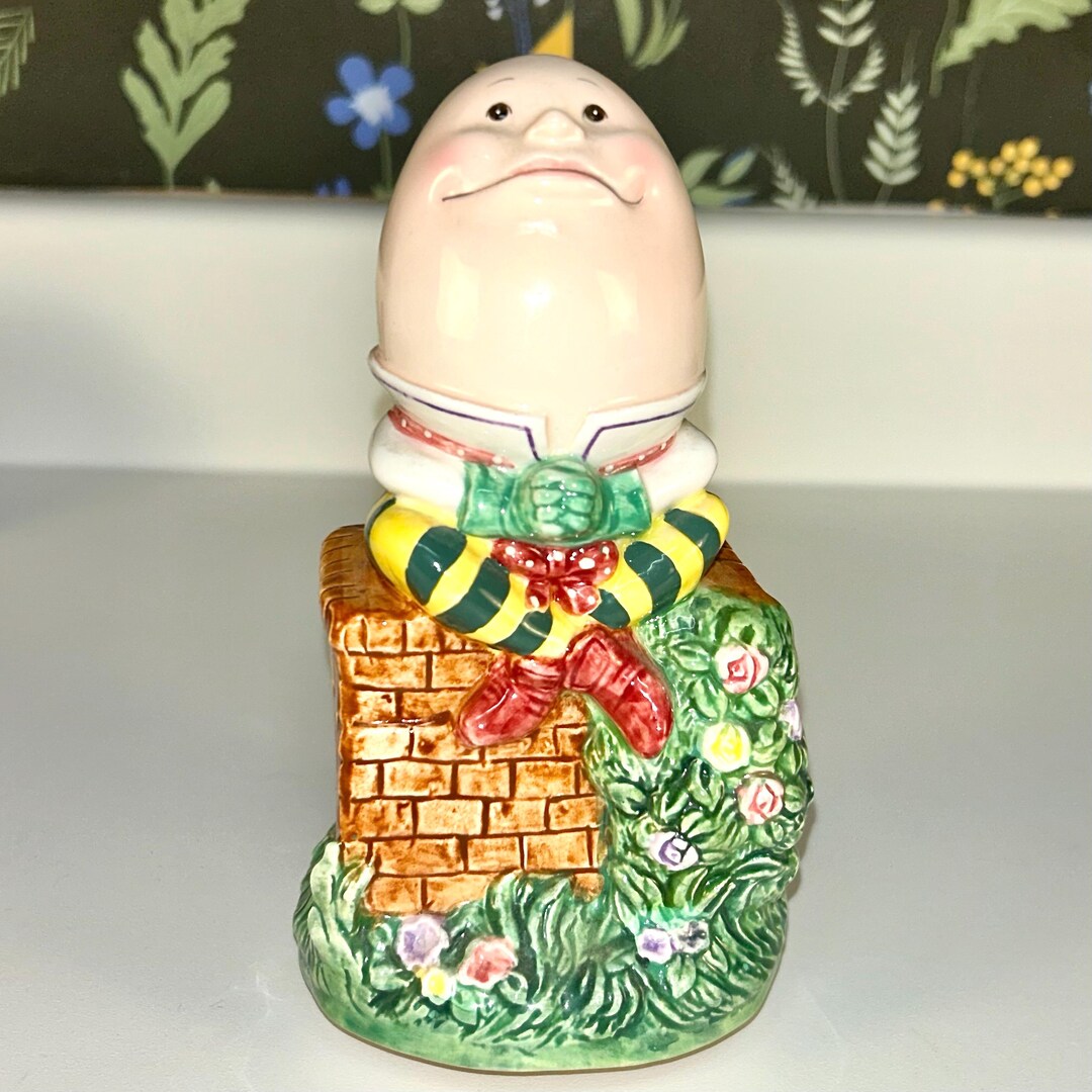 1993 Vintage Lefton China Humpty Dumpty Wind-up Rotating Music Box ...
