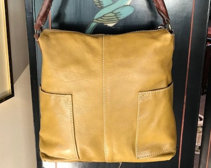 Sundance Made in Italy Beautiful Gold & Camel Soft Leather Handbag - Etsy