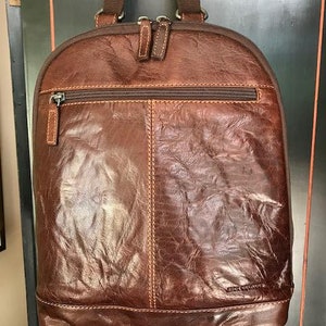 Jack Georges voyager Dark Brown Leather Designer Backpack 7835 - Etsy