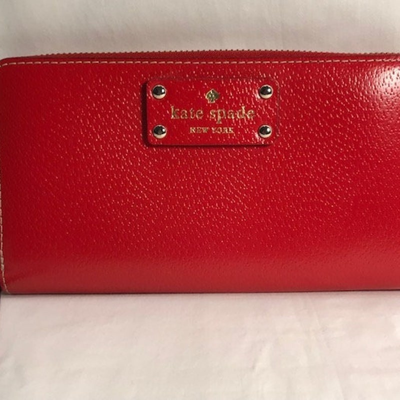Red Leather Wallet - Etsy