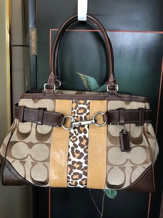 coach hampton leopard signature - Gem