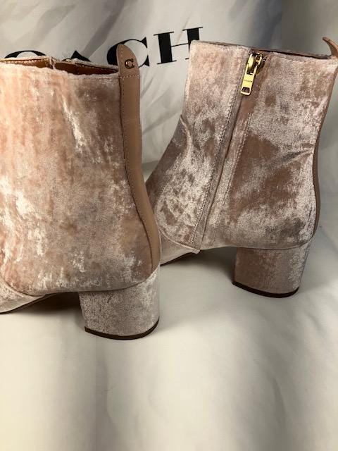 Coach Peach Suede Ankle Boots - US Women's Size 6.5B (runs Large - Fits ...