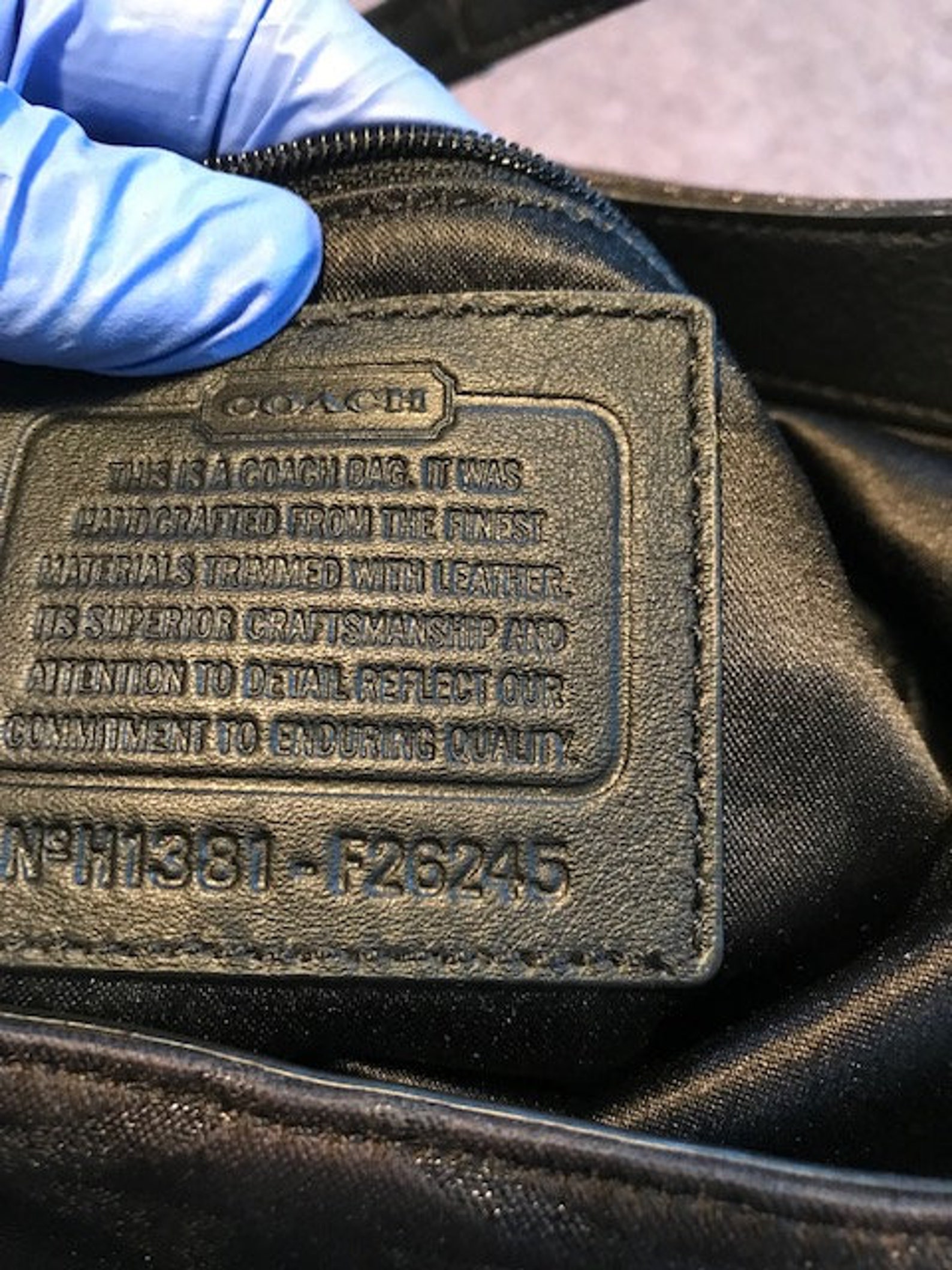 Coach bordeaux Black Signature Canvas With Sparkle H1381-F26245 and Logo Charm Tag Attached - Etsy