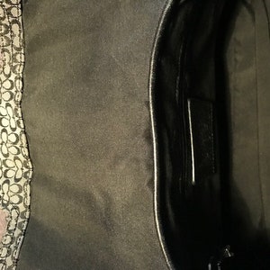 Coach Black Leather & Signature Canvas Satchel #G0785-F10929 With Charm ...