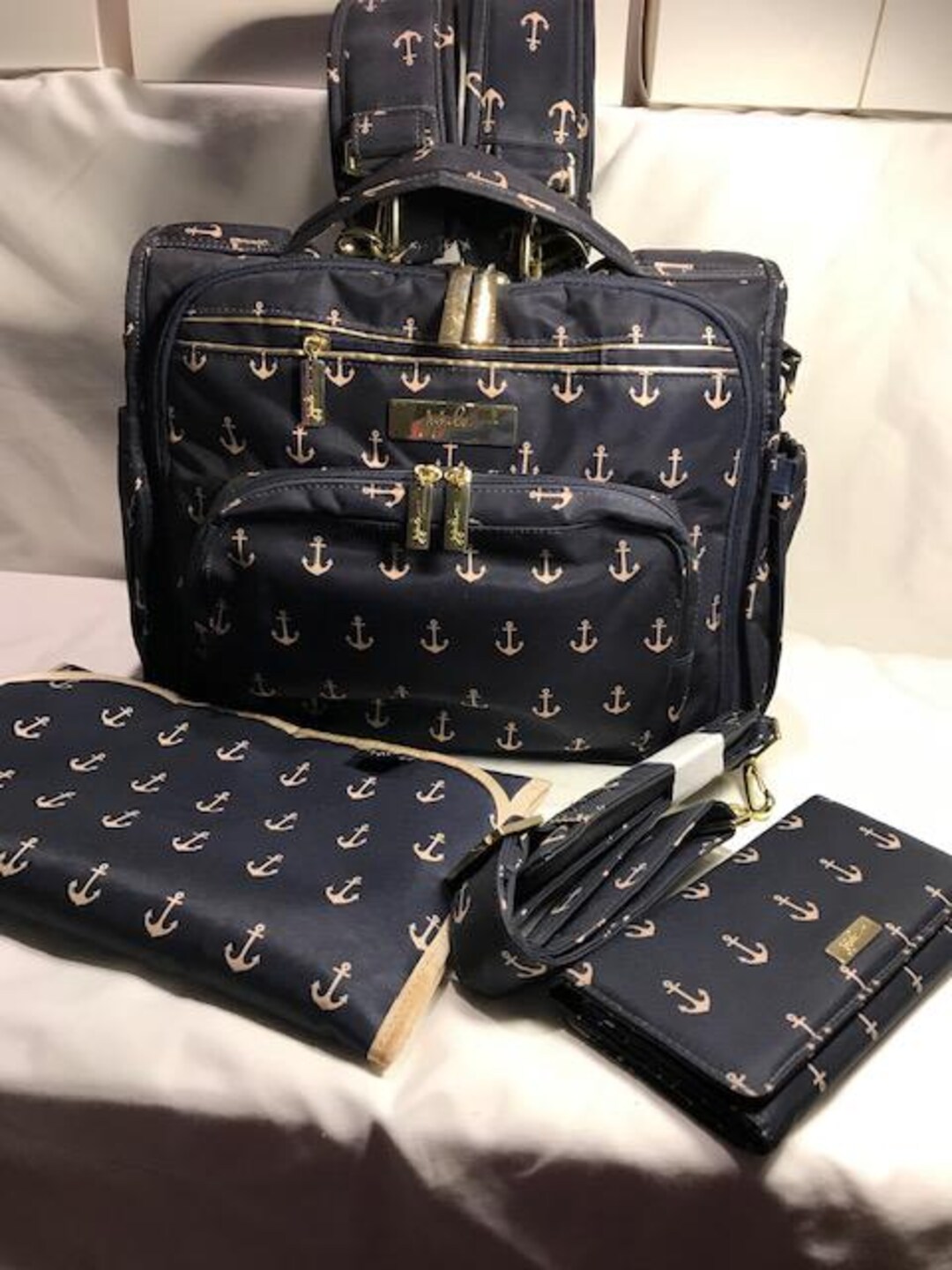 Jujube Navy Blue With Anchors Convertible Diaper Bag - Monarch Legacy ...