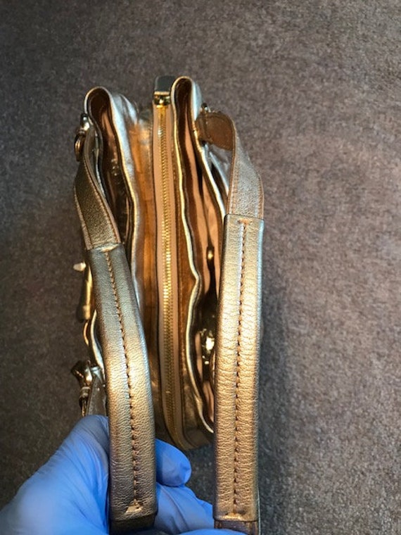 Coach "Rare" Metallic Rose Gold Leather Handbag #A099… - Gem