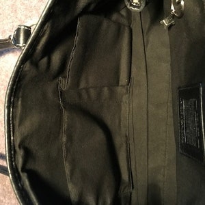 Coach Black Leather & Signature Canvas Satchel #G0785-F10929 With Charm ...