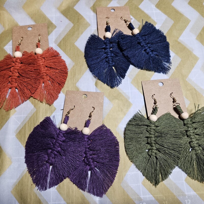 Macrame Earrings - Etsy