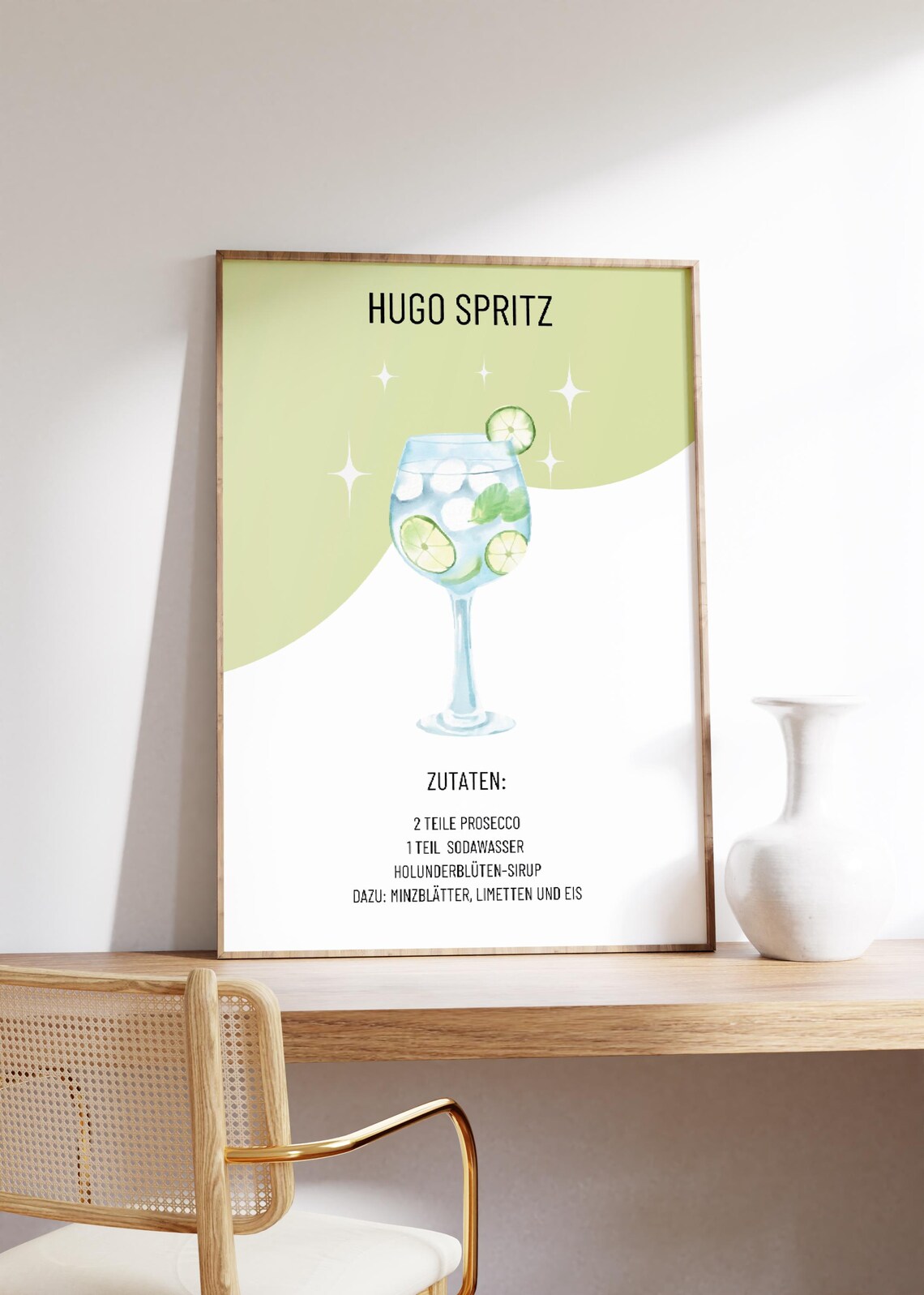 Hugo Spritz | Poster | Recipe | Mint Elderberry Mix | Instructions for ...