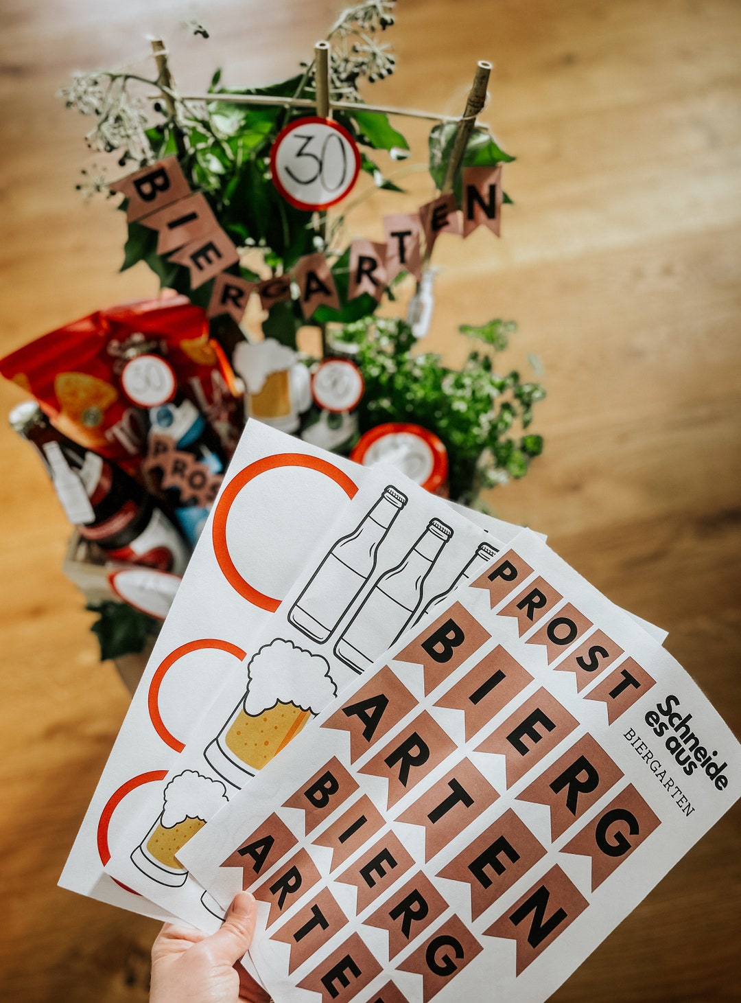 Beer Garden | Gift for Men | Labels | 30s 40s 50s 60s Birthday Father's ...