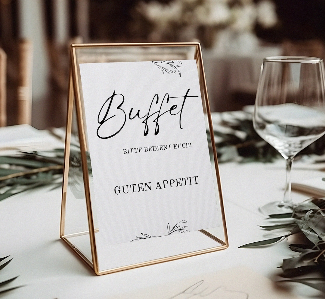 Buffet Sign Wedding Dinner Wedding Poster Shield Food Digital Download ...