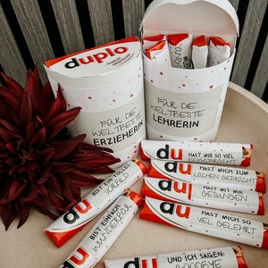 Abschied-Banderolen Duplo: Geschenk für Erzieherin / Lehrerin ...