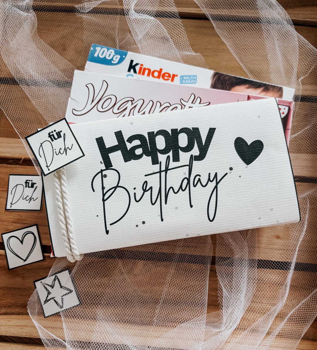 Kinder Chocolate Yogurette MESSAGE: Banderole DIY Gift Idea Digital ...