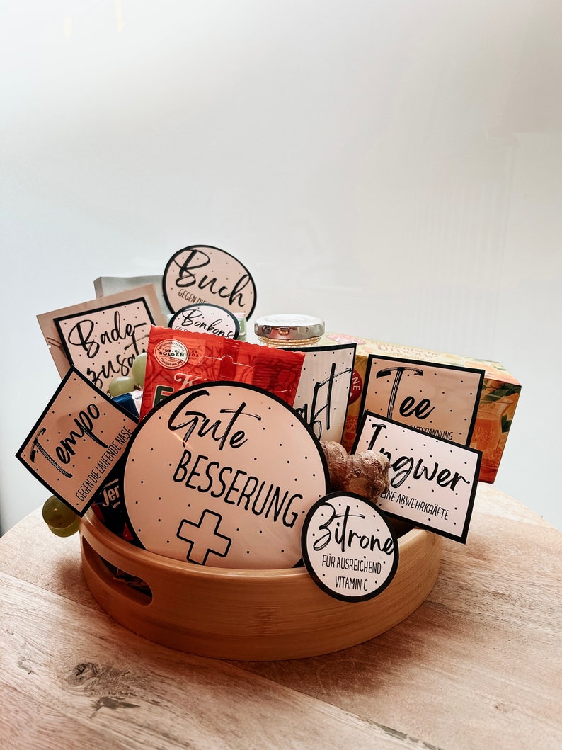 Gift for Visiting a Sick Person | Sick | 11 Labels | Download | Gift ...