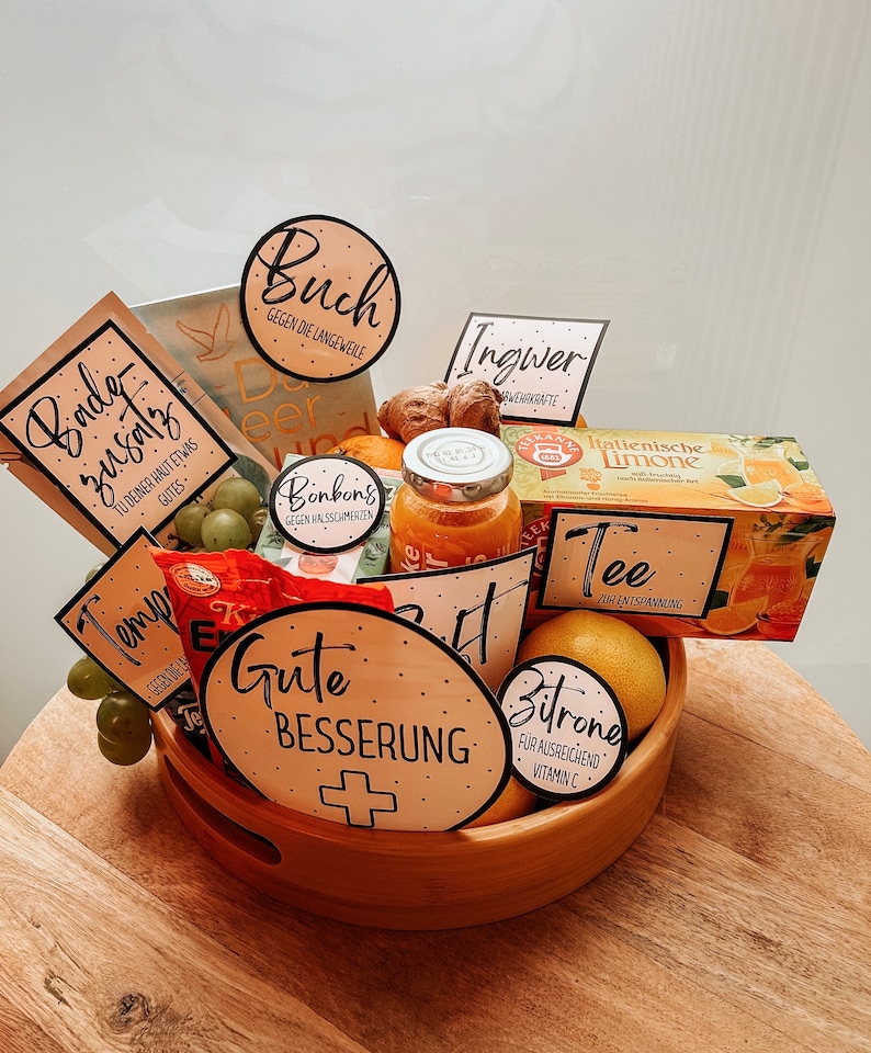 Gift for Visiting a Sick Person | Sick | 11 Labels | Download | Gift ...