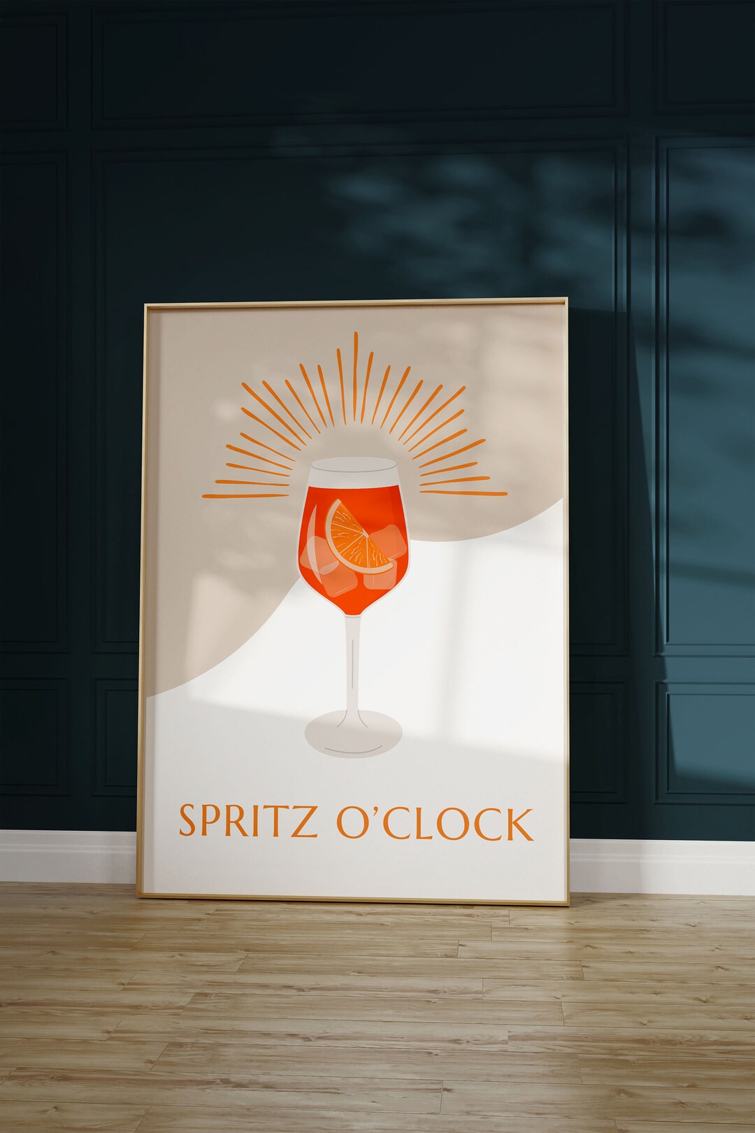 Spritz O'clock Wallpaper for Living Area or Kitchen Saying Aperol ...