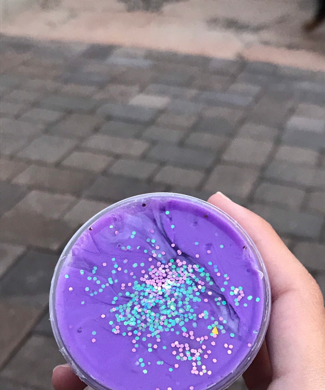 Purple Foamy Cloud Slime with Glitter and foam balls 2oz Cheap | Etsy