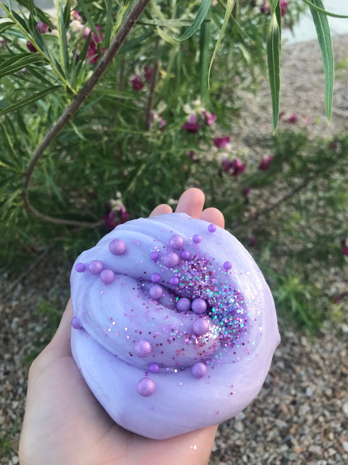 Purple Foamy Cloud Slime with Glitter and foam balls 2oz Cheap | Etsy