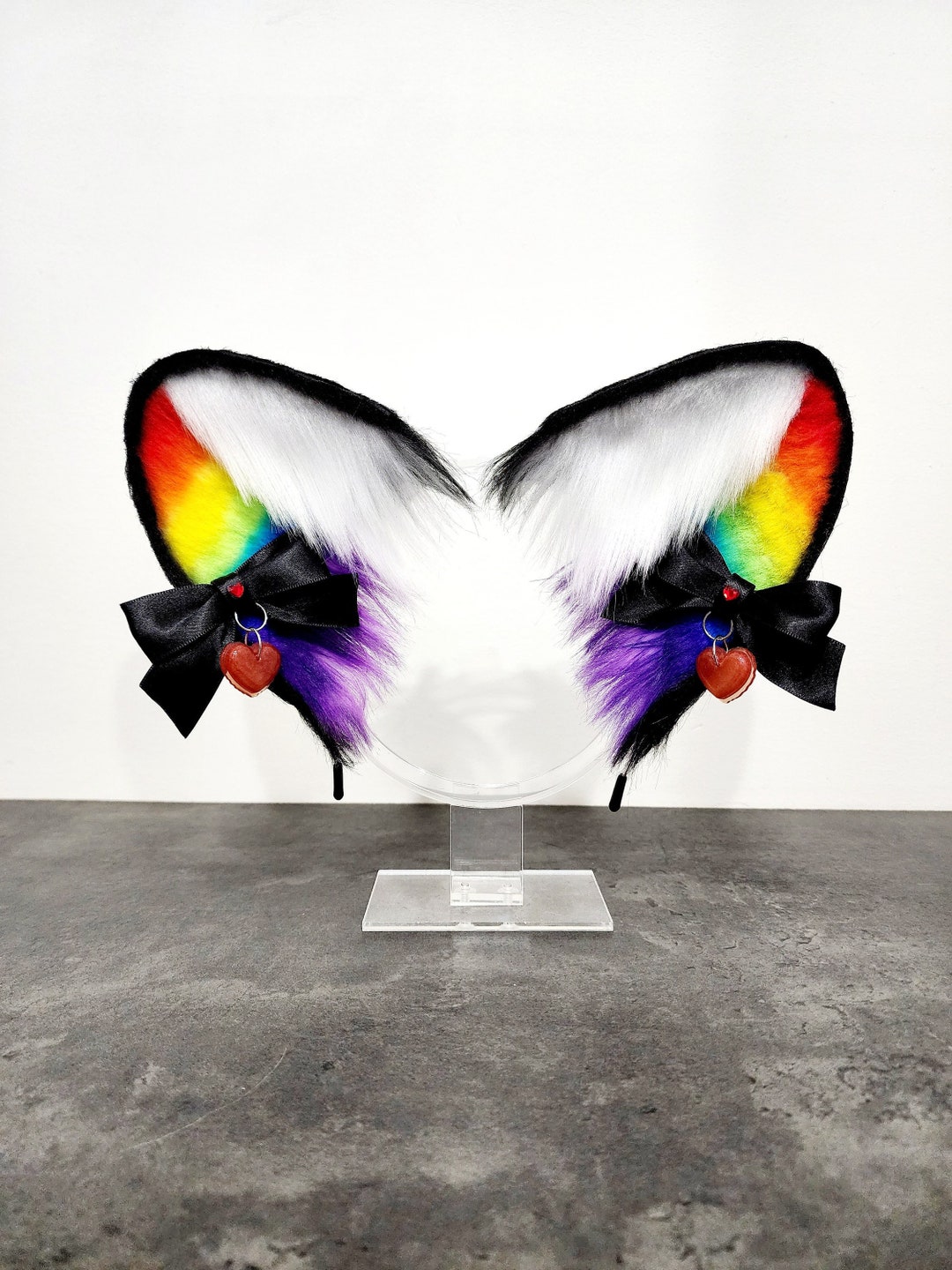 Rainbow Pride Themed Cat Ear Headband - Cat Ears - Etsy