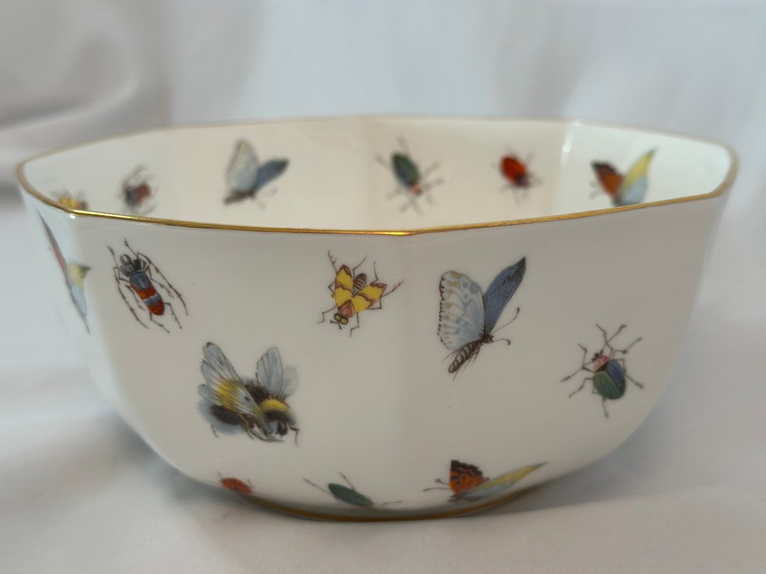 Princess Royale Fine Bone China Bowl Insects, Butterflies, Bees ...