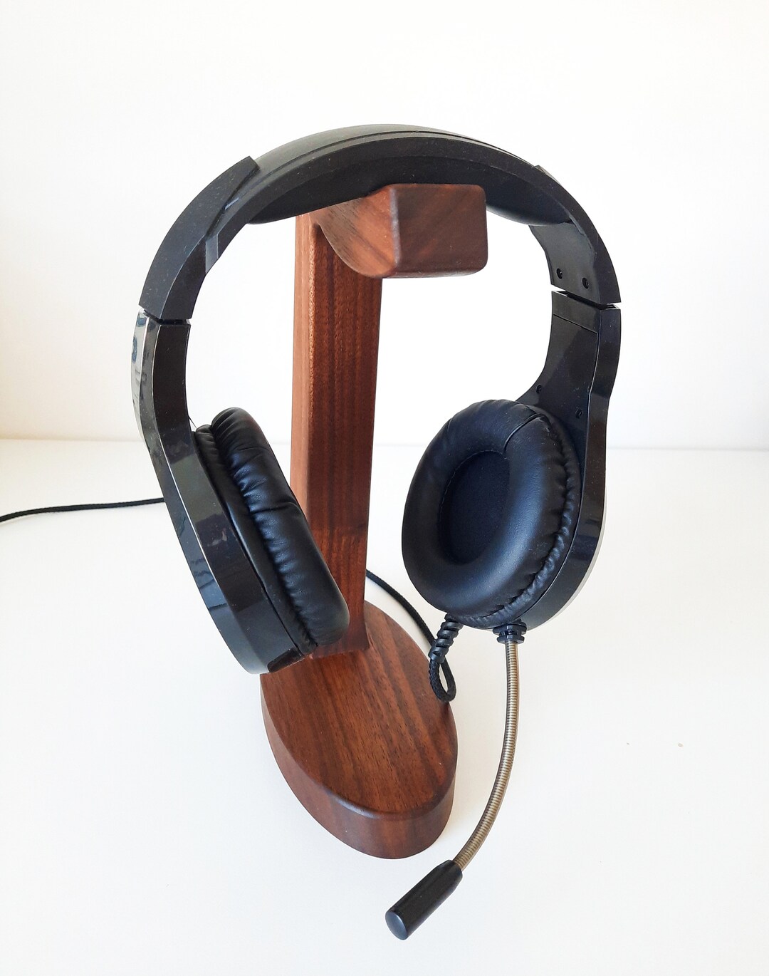 Walnut Headphone Stand, Headphone Holder, Stylish Gif for Him - Etsy