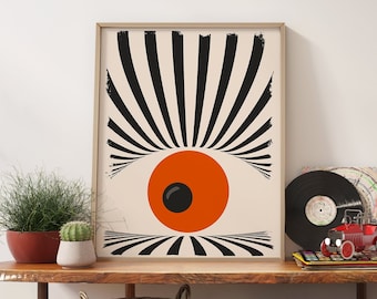 Retro Eye Design Vintage All Seeing Eye Art Print Eye of - Etsy