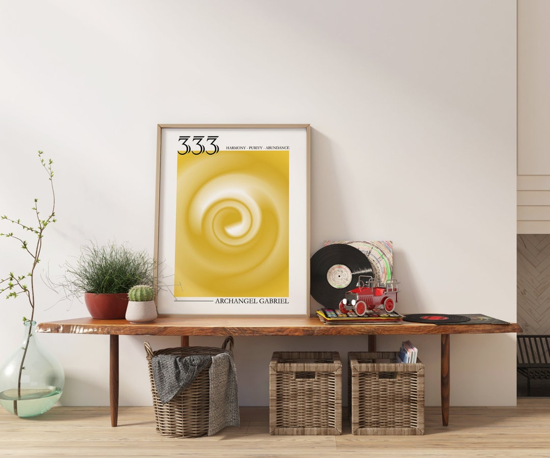 333 Print, Angel Number Poster, Gradient Poster, Archangel Gabriel ...