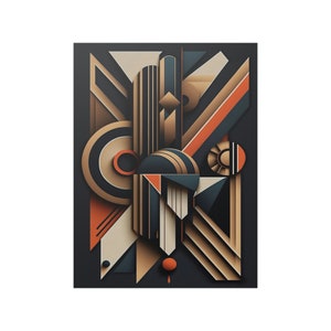 Art Deco Print Geometric Abstract Wall Art, Modern Art Deco Home Decor ...