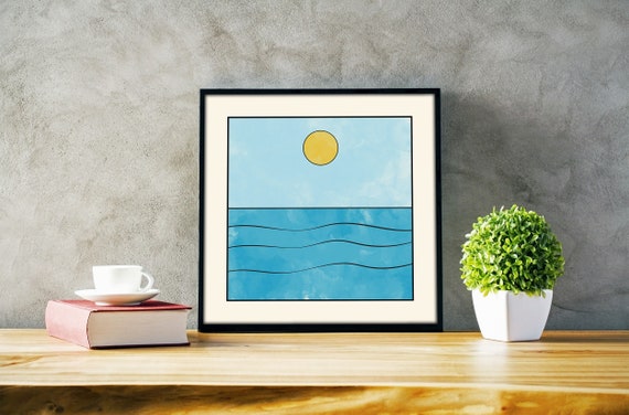 Abstract Sun Poster Abstract Art Print Living Room Wall - Etsy