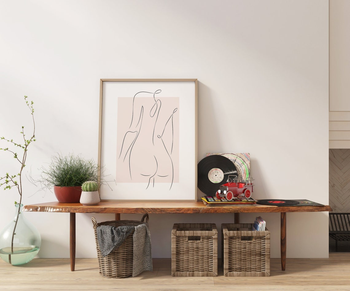Nude Woman Body Line Art Female Figure Posters Nude Art Etsy