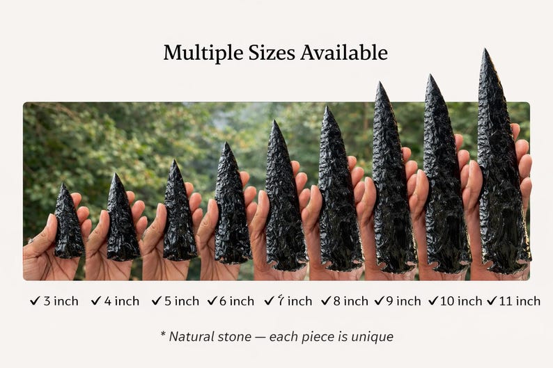 Handcrafted Obsidian Arrowhead | Volcanic Lava Stone - Etsy