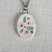 Pink Florals Pottery Charm Necklace - Etsy