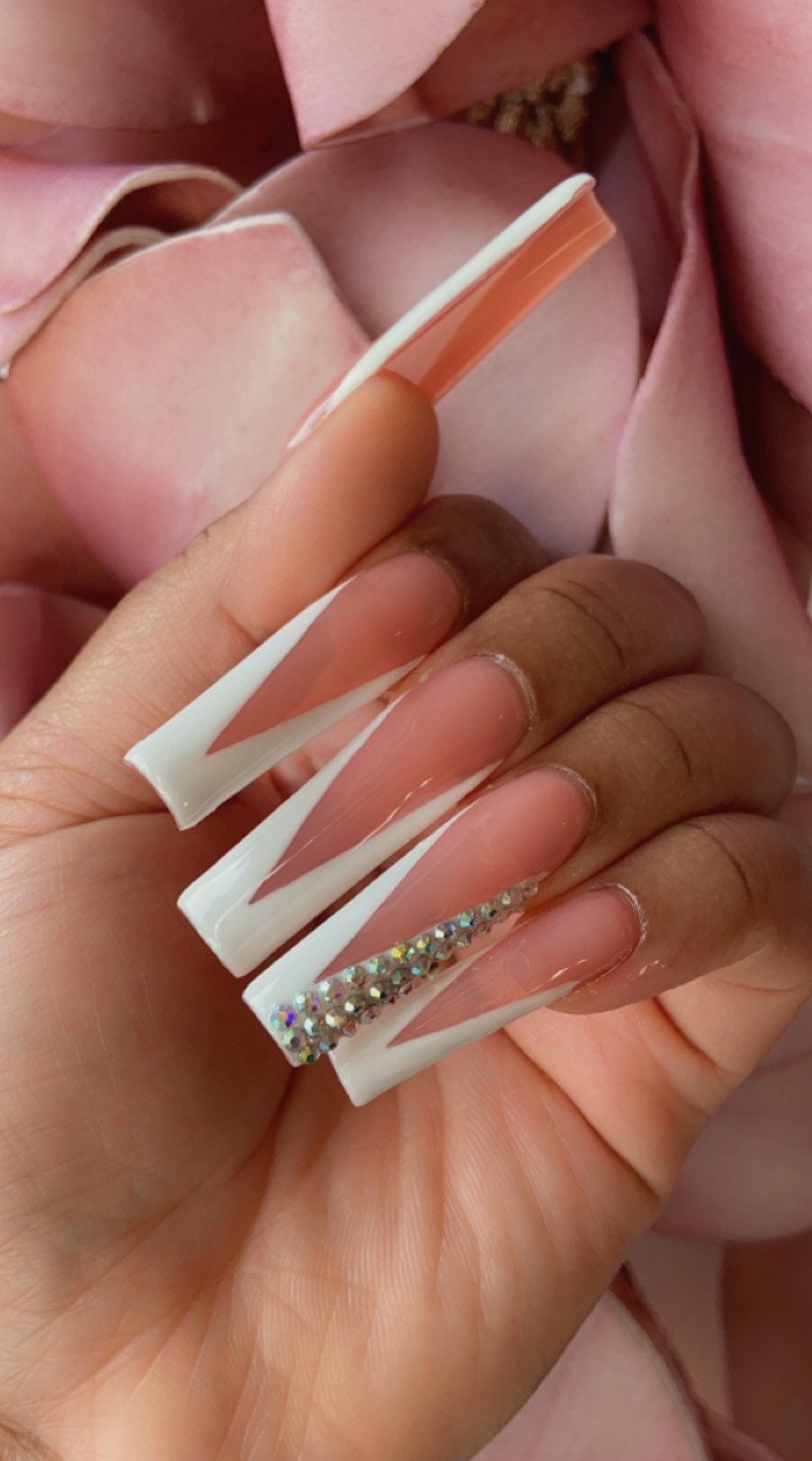 French V Cut Press on Nails - Etsy