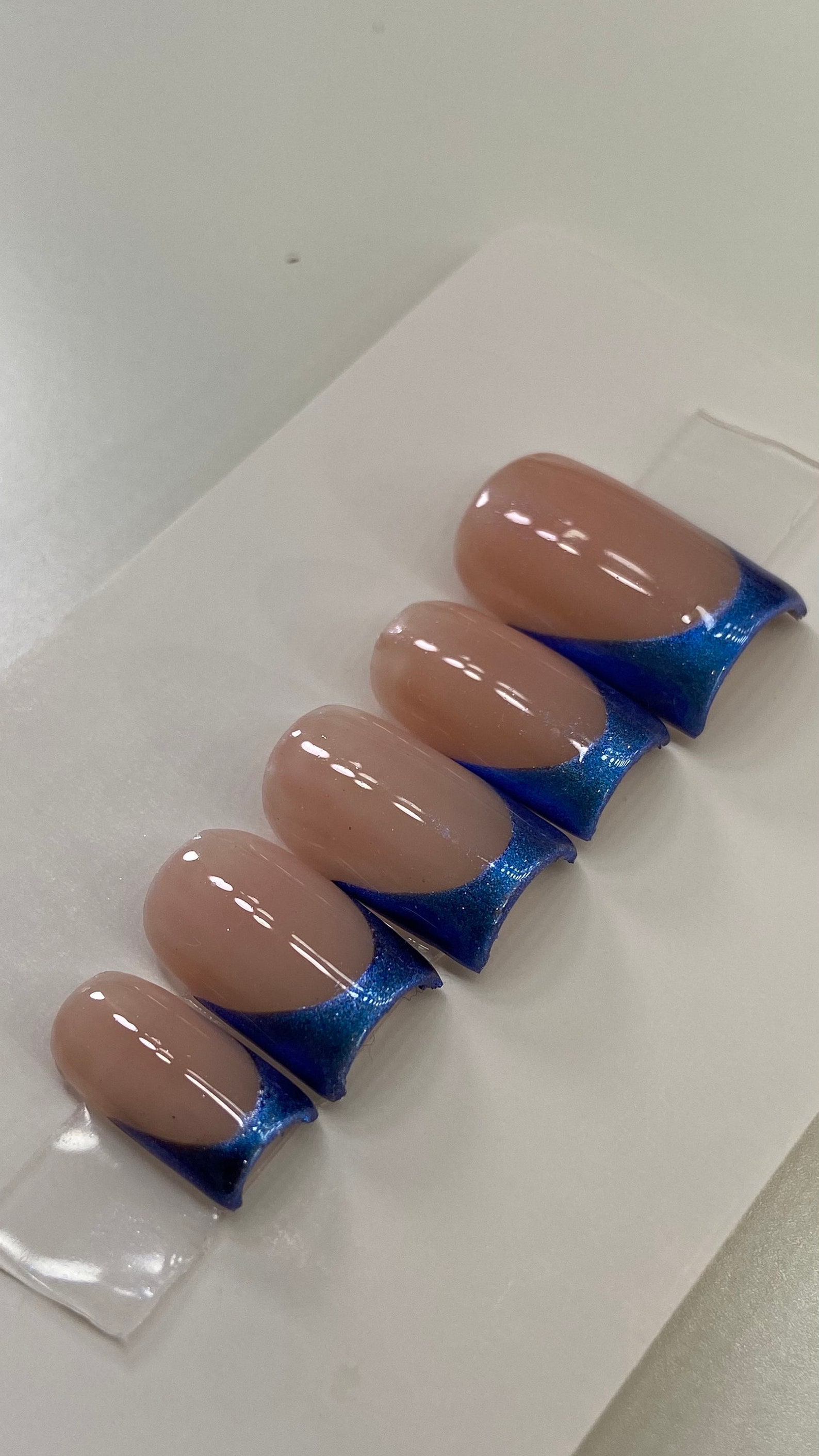 Chrome Frenchies | Silver Chrome Presson Nails| Chrome French Tips ...