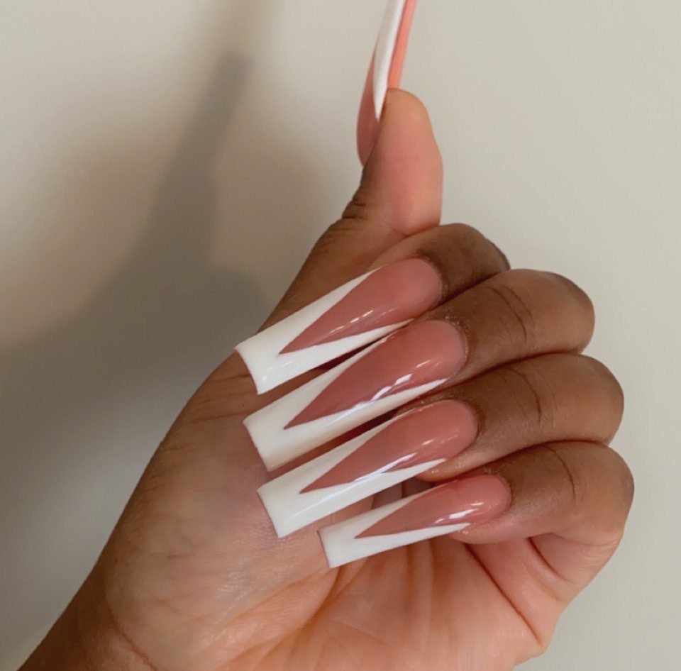 V-tip Press on Nails choose Your Own Color - Etsy