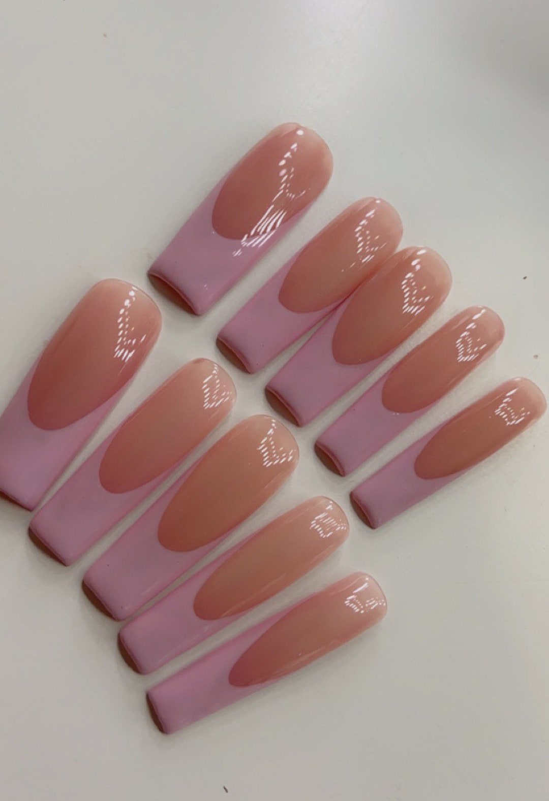 Baby Pink Frenchies | Light Pink French Nails| Pink French Tip Nails ...