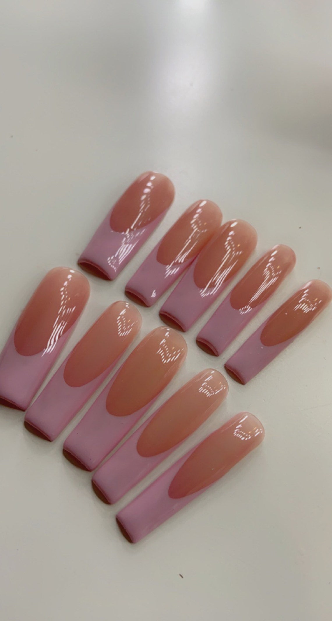 Baby Pink Frenchies Light Pink French Nails Pink French Tip - Etsy