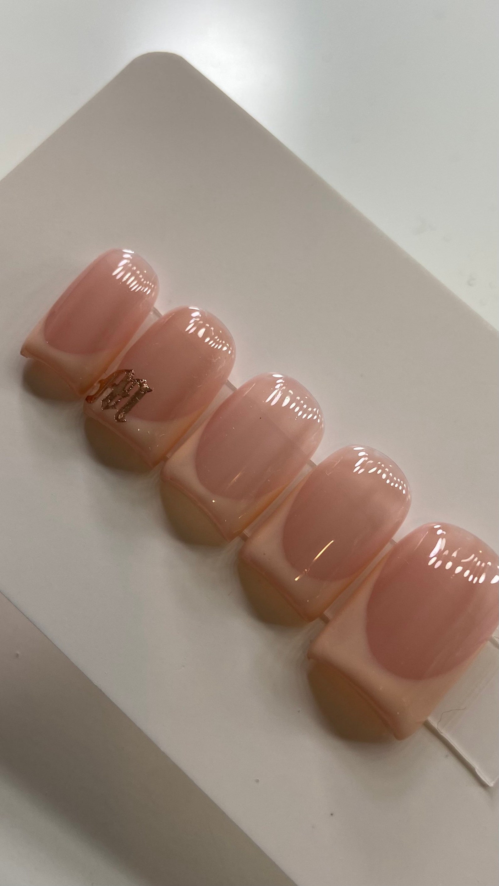 Custom French Initial Press on Nails Initial Press on Nails French Tip ...