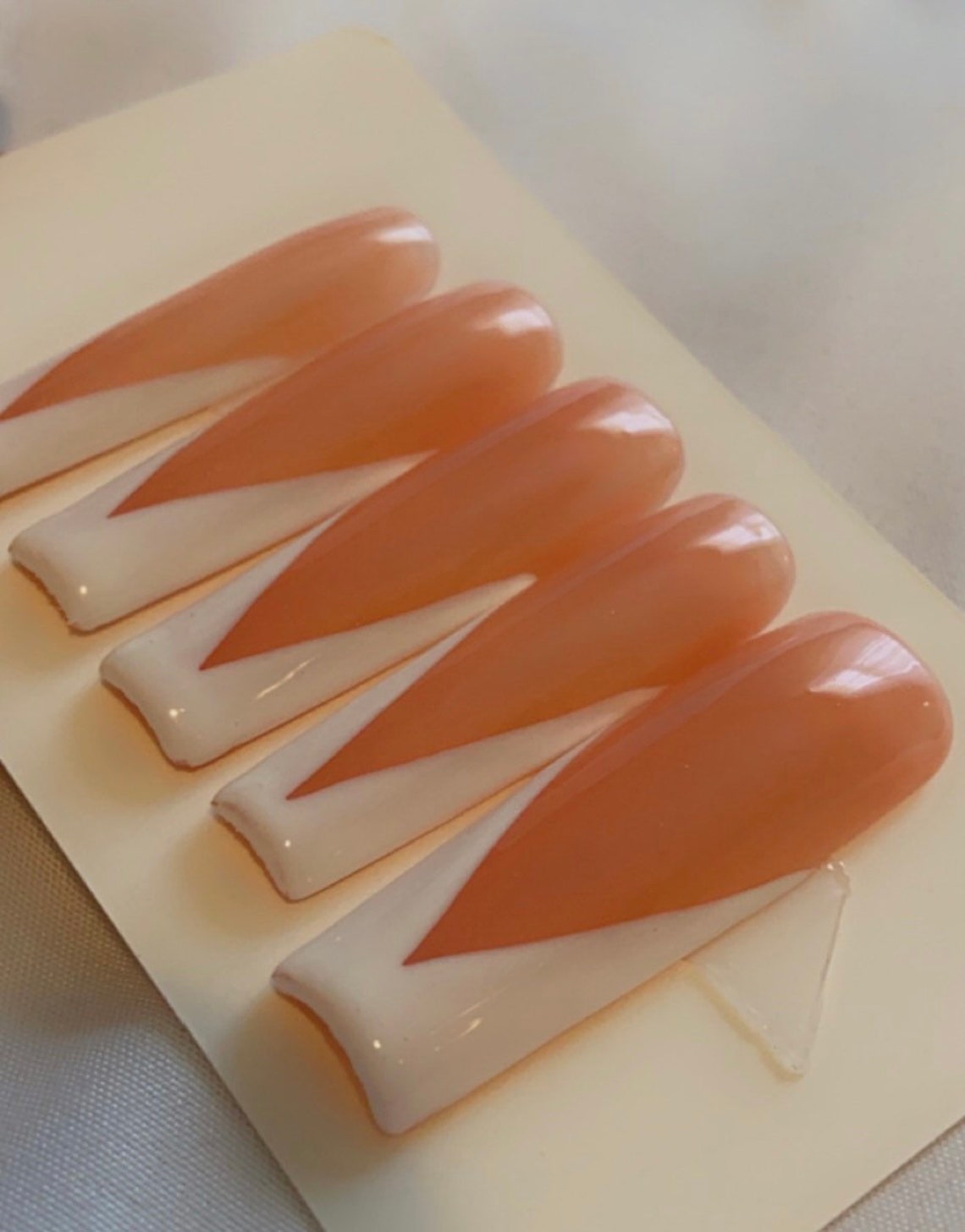 V-tip Press on Nails choose Your Own Color - Etsy