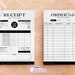 Receipt Template BUNDLE, Order Tracker, Order Form Template Editable ...