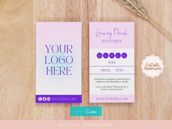 Editable Price Tag Template Product Tags Pastel Product Tag - Etsy