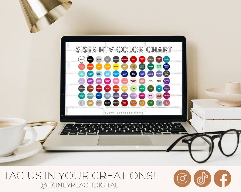 Editable Siser HTV Vinyl Color Chart, Vinyl Colors Mockup, Vinyl Color ...
